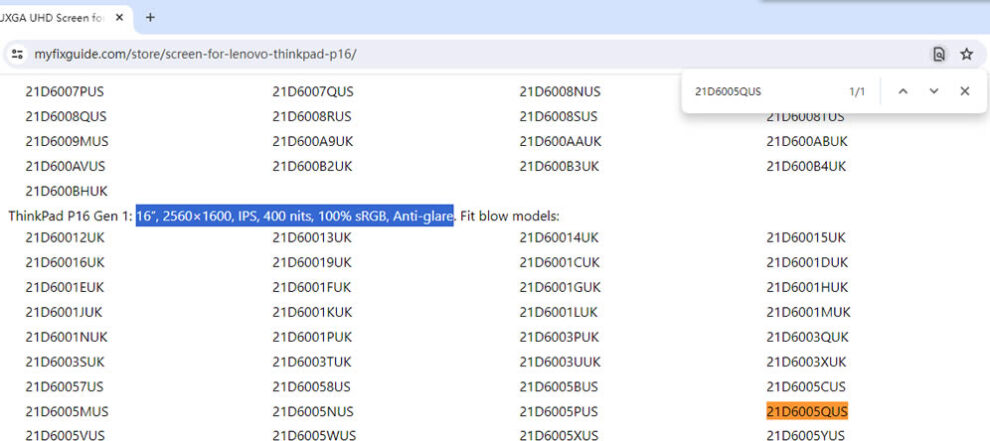 How To Check Screen Specification For ThinkPad P14s, P16, P16s, P16v ...