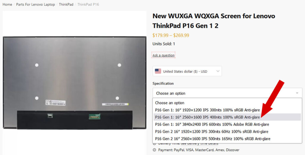 How To Check Screen Specification For ThinkPad P14s, P16, P16s, P16v ...