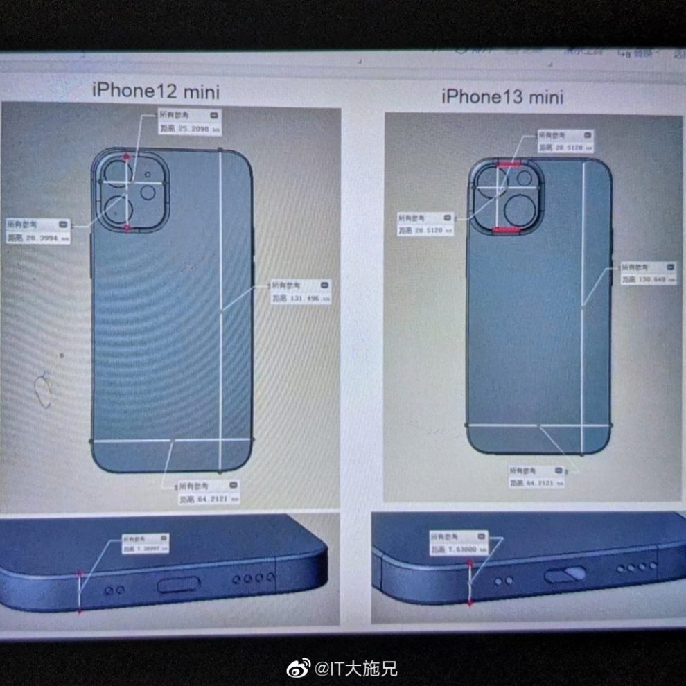 iPhone 13 mini CAD renders revealed