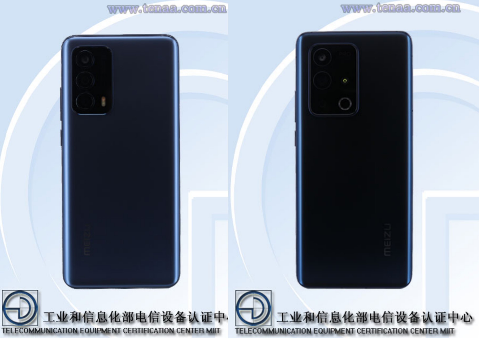 Meizu 18s and 18s Pro with renders and specs appear on TENAA